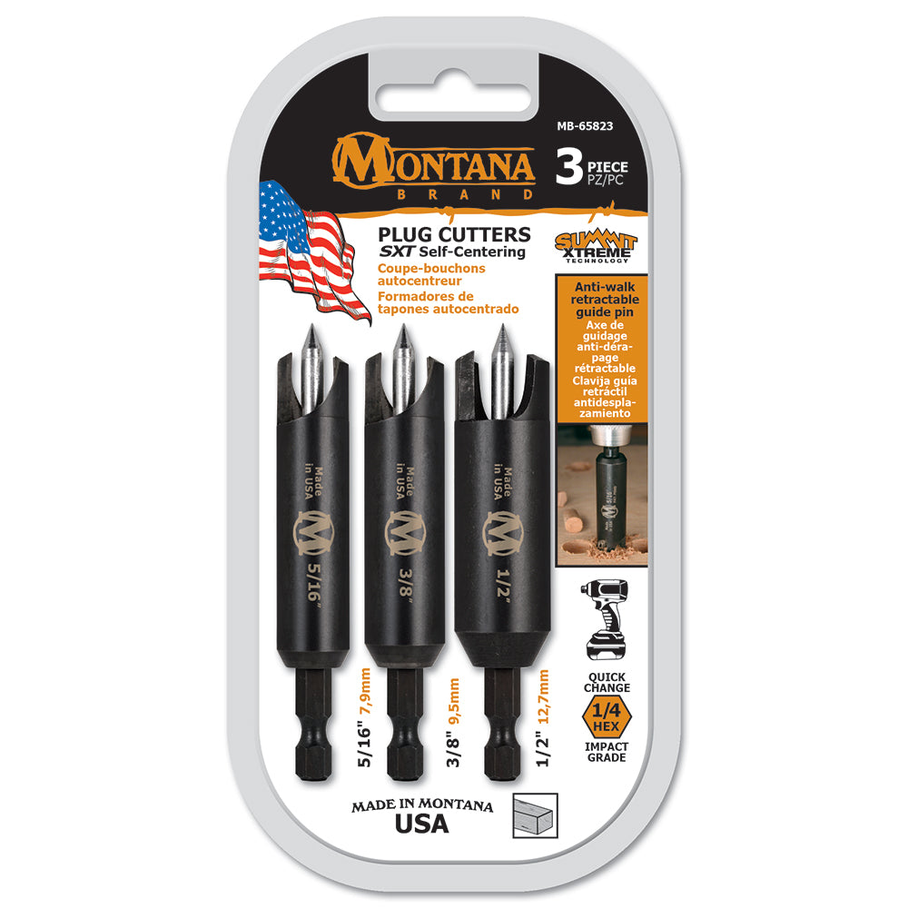 3pc Self Centering Plug Cutters - Montana Brand Tools – Made in USA