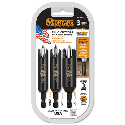 3pc Self Centering Plug Cutters - Montana Brand Tools – Made in USA